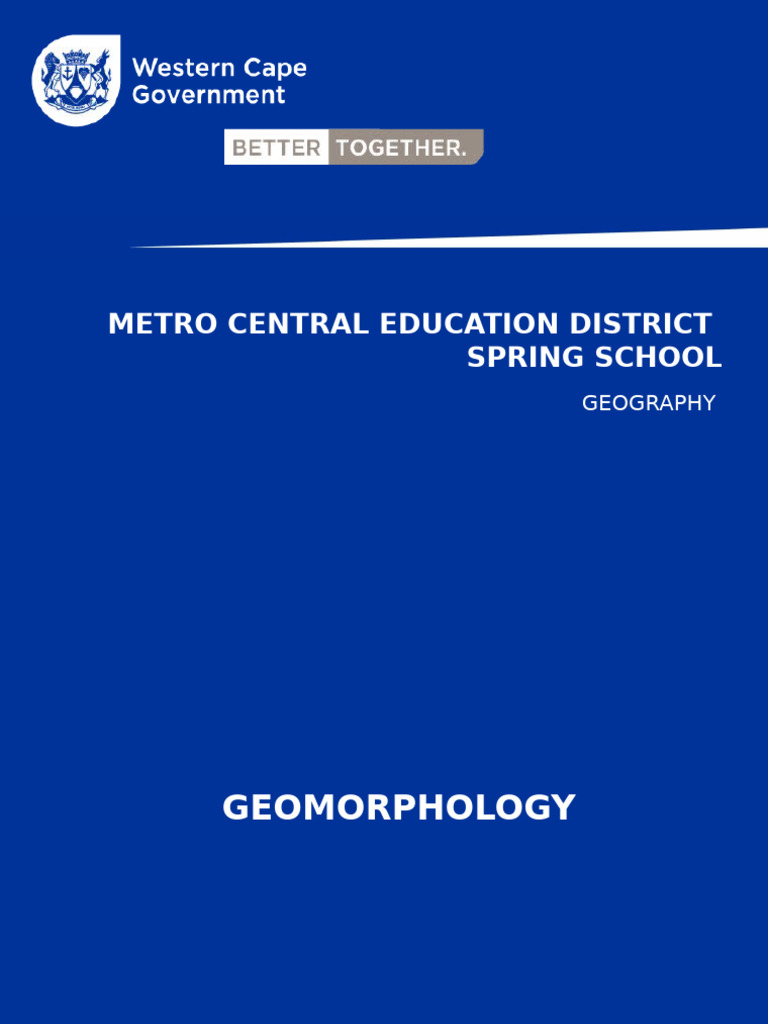 Grade 12 Tutor Presentation Geomorphology | PDF | Stream | River