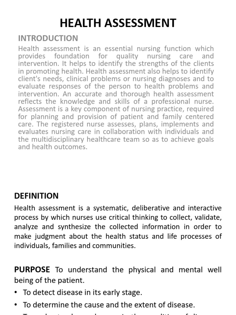 Essential Nursing Health Assessment Guide | PDF