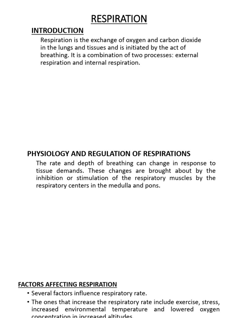 RESPIRATION | PDF | Breathing | Respiratory System