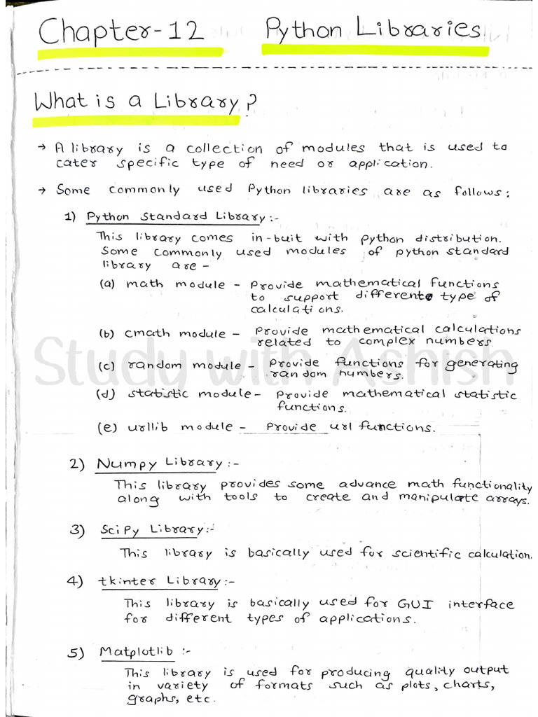 Python Libraries | PDF