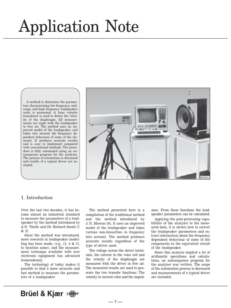 Loudspeaker Parameter Measurement Method | PDF | Loudspeaker | Inductor
