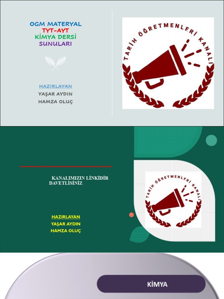 Tyt-Ayt-Kimya-Ders-Notlari-Ve-Calisma-Sorulari- | PDF