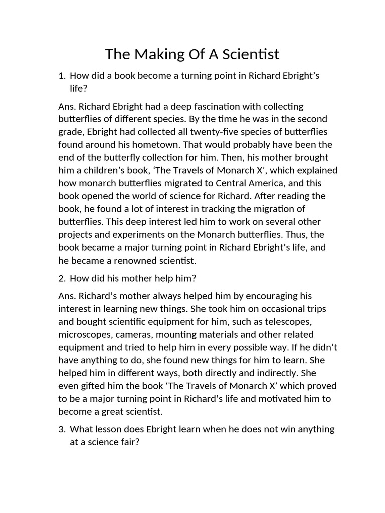 The Making of A Scientist | PDF | Cell (Biology) | Biology