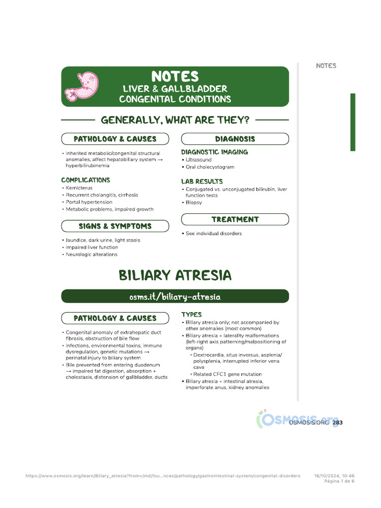 Biliary Atresia - Video, Causes, & Meaning - Osmosis | PDF