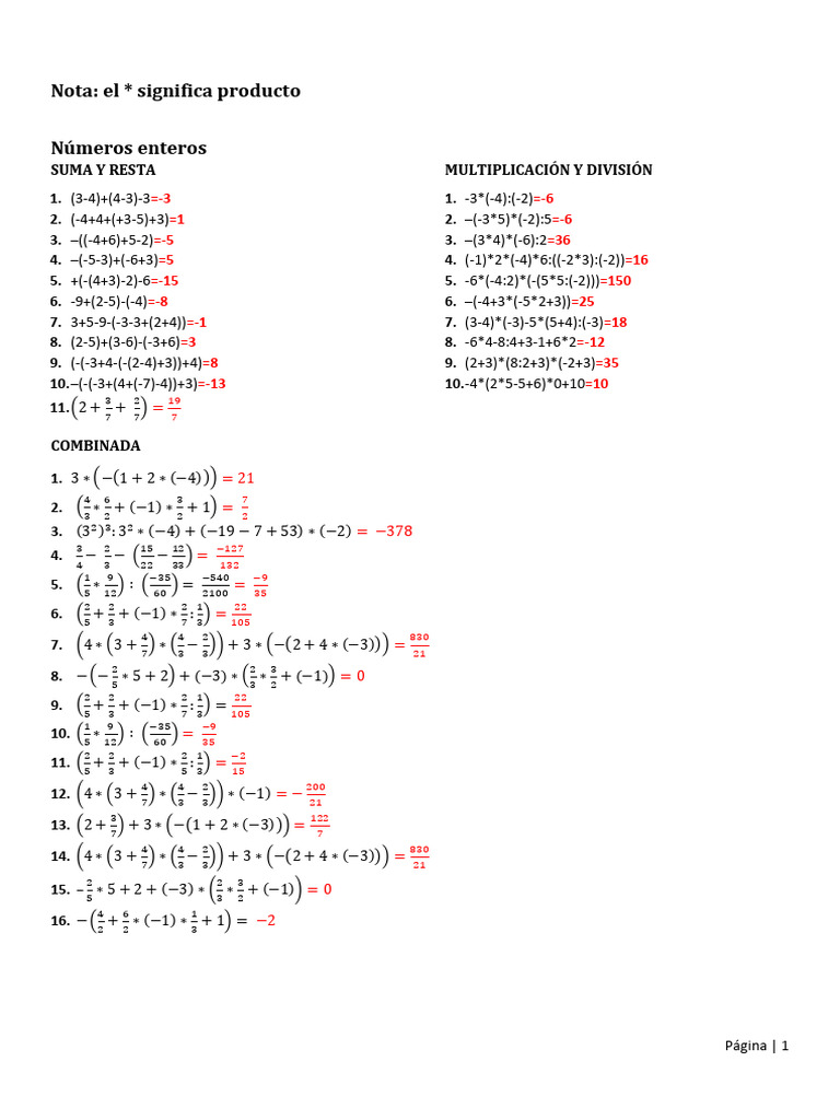 Blog Repaso Potencias y Operaciones Combinadas | PDF