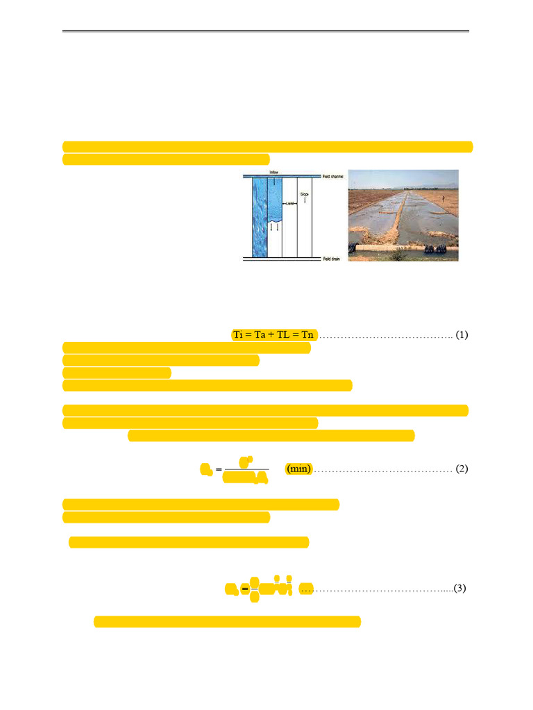 Border Irrigation Design Principles | PDF | Irrigation | Length
