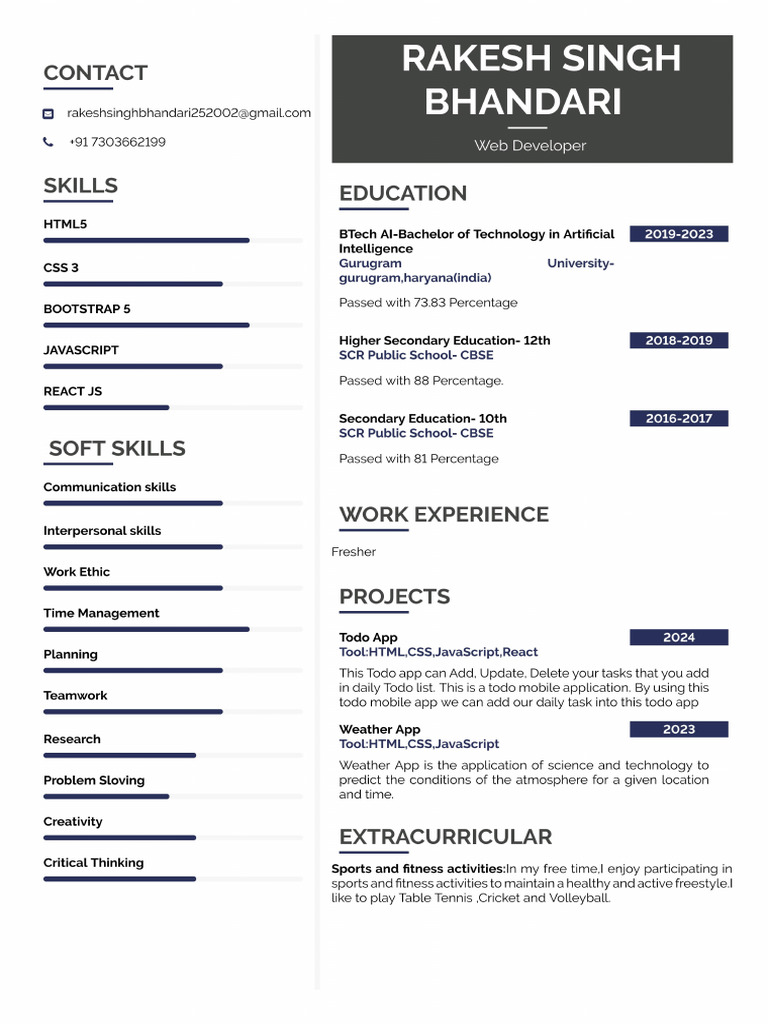 Rakesh Developer Resume -1 | PDF