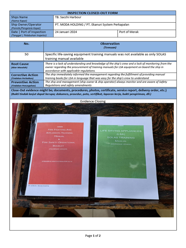 Close-Out-Form | PDF