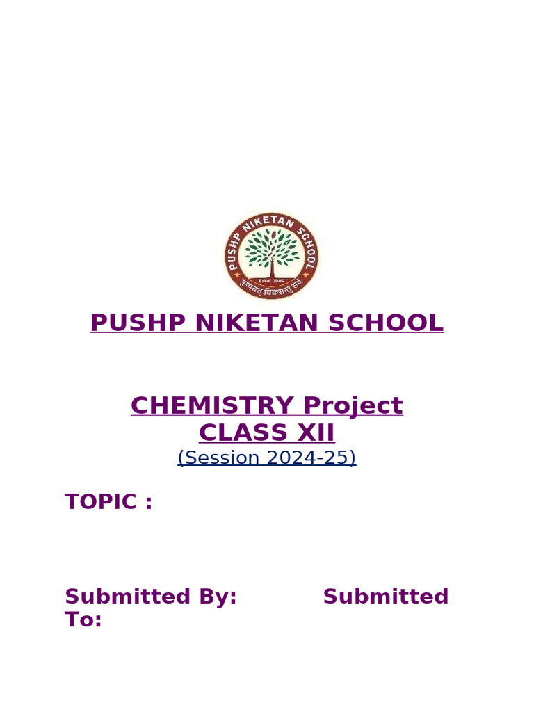 CHEMISTRY Project File CERTIFICATE | PDF