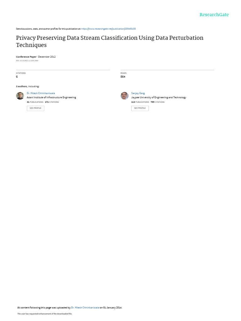 PP Data Stream Classification ICECIT Dec 2012 | PDF | Statistical Classification | Data Mining