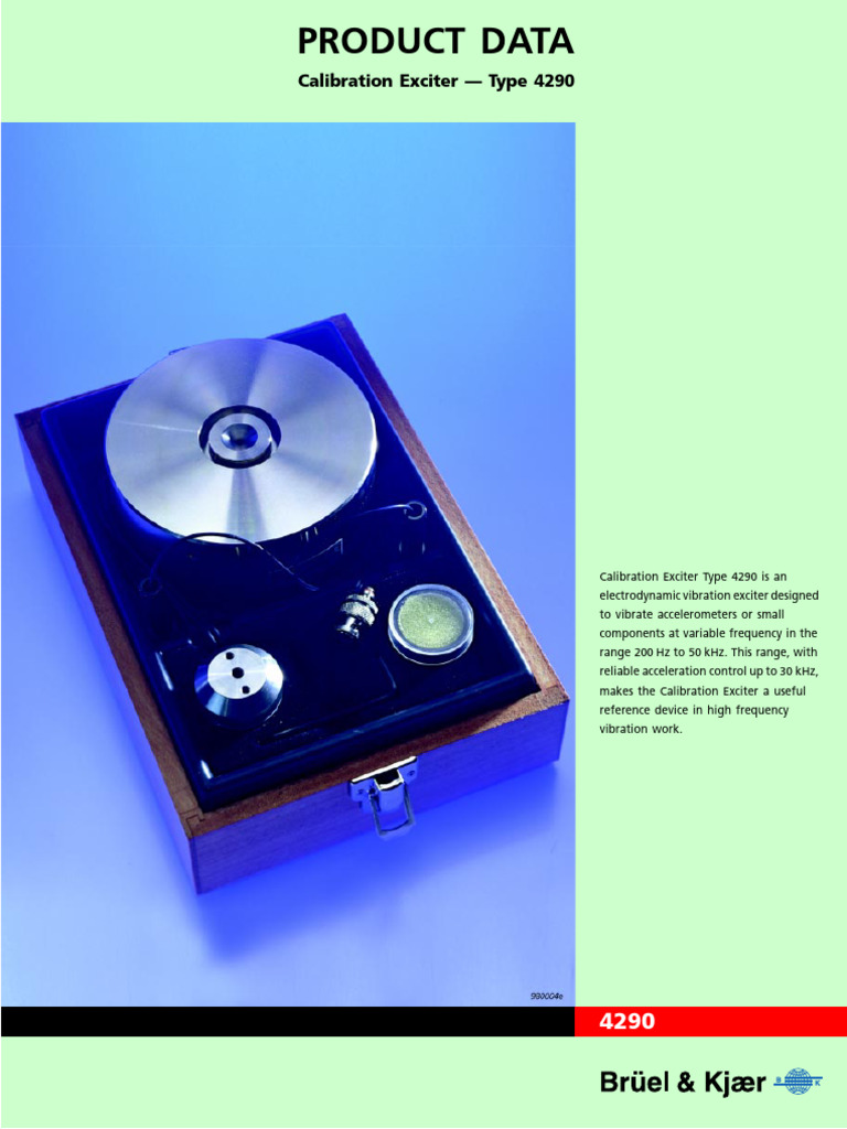 4290 Calibration Exciter | PDF | Accelerometer | Microphone
