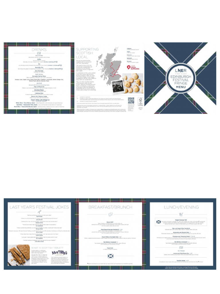 Lner2670 Edinburgh Festival First Class Menu Cover Compressed 1 | PDF