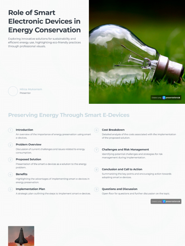 Preserving Energy Through Smart E-Devices (1) | PDF