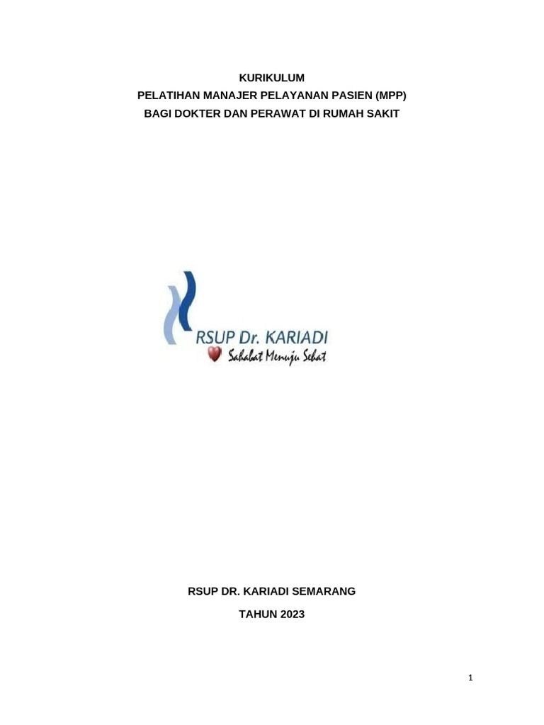 KAK Pelatihan MPP | PDF