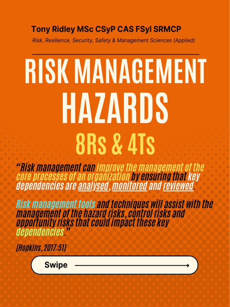8Rs & 4Ts of Risk Management | PDF