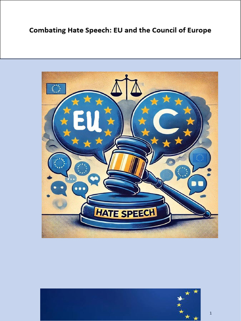 Combating Hate Speech - Eu and The Council of Europe-2 | PDF | European ...