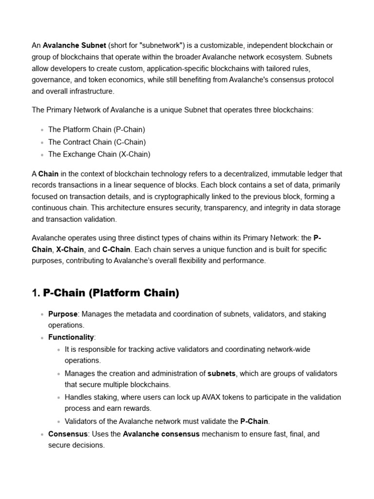Introduction To Avalanche Subnet | PDF | Computing | Computer Science