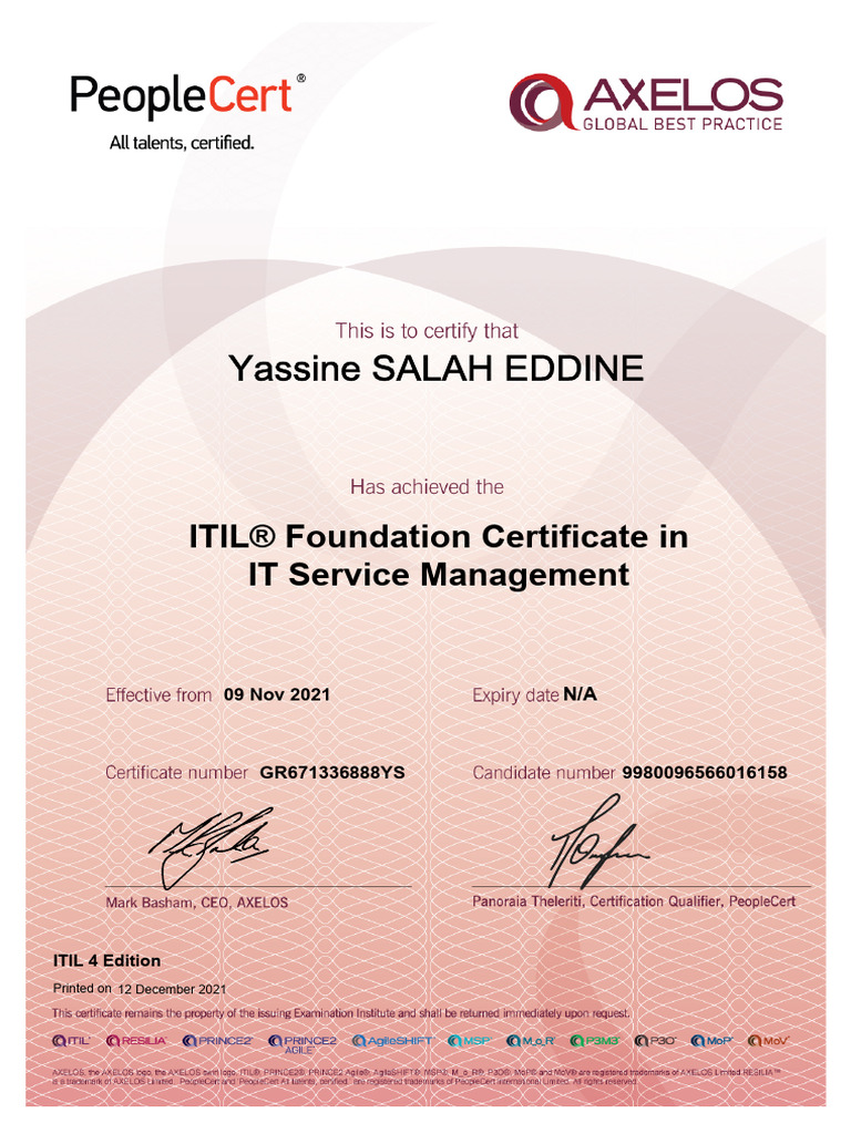 ITIL V4 Foundation YSA | PDF
