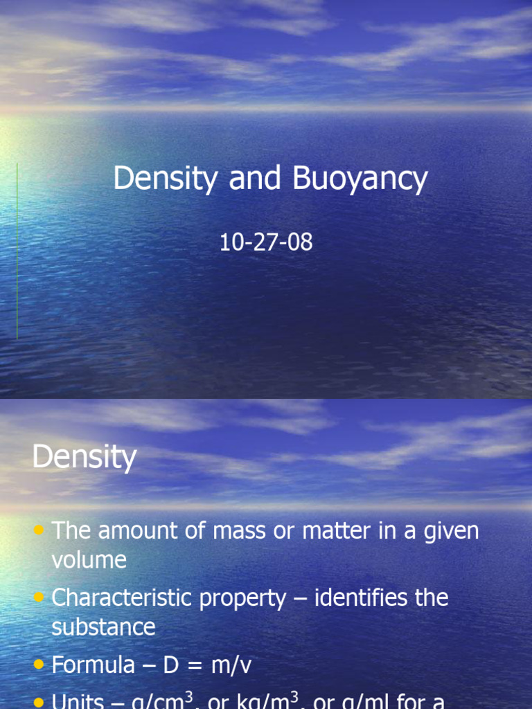 Density_Powerpoint.ppt | PDF | Buoyancy | Nature