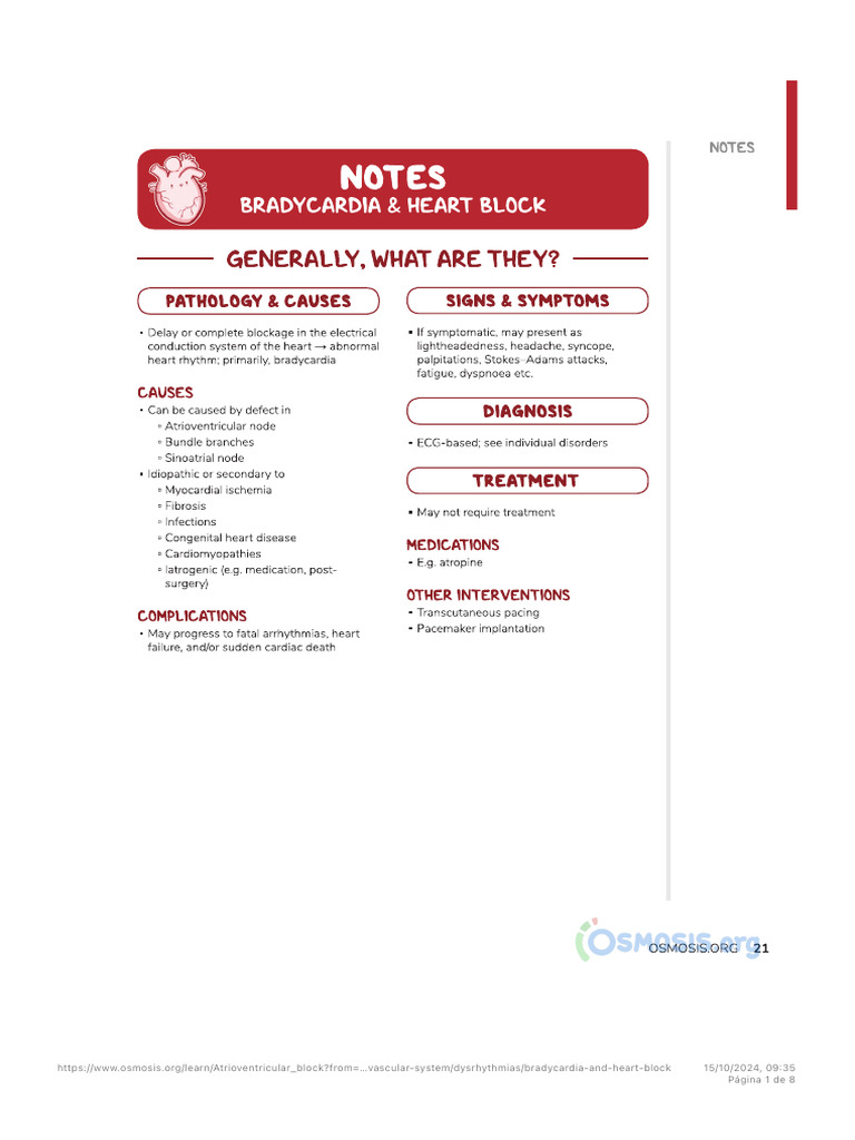 Atrioventricular Block - Video, Anatomy & Definition - Osmosis | PDF ...