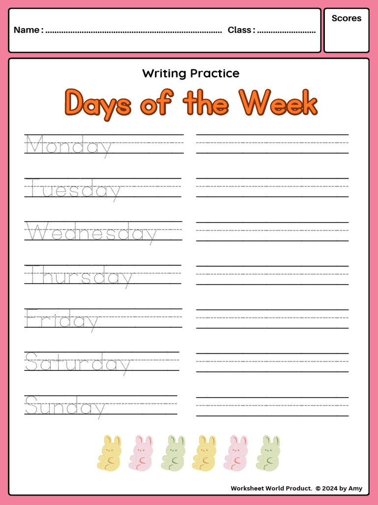 DaysoftheweekworksheetsReadTraceWriteandWordSearchPuzzles-1 | PDF