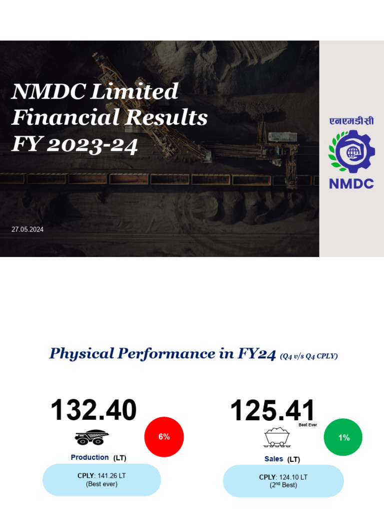NMDC Finance Presentation 2023-24 - Board | PDF | Expense | Taxes