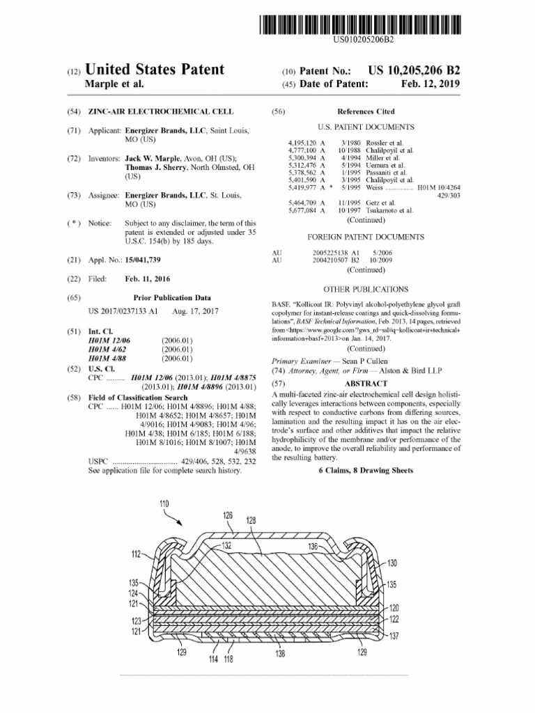 ZINC - AIR ELECTROCHEMICAL CELL | PDF | Electrode | Anode