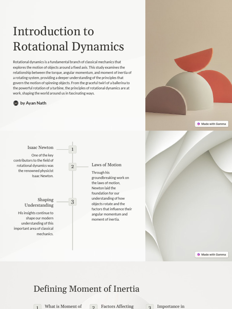 Introduction To Rotational Dynamics | PDF | Rotation Around A Fixed Axis | Angular Momentum