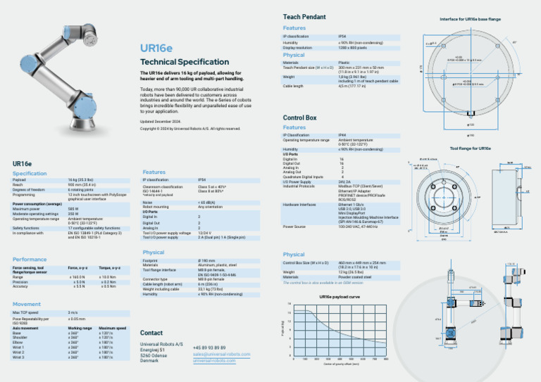 Ur16e E-Series Datasheets Web | PDF | Computer Science | Computing