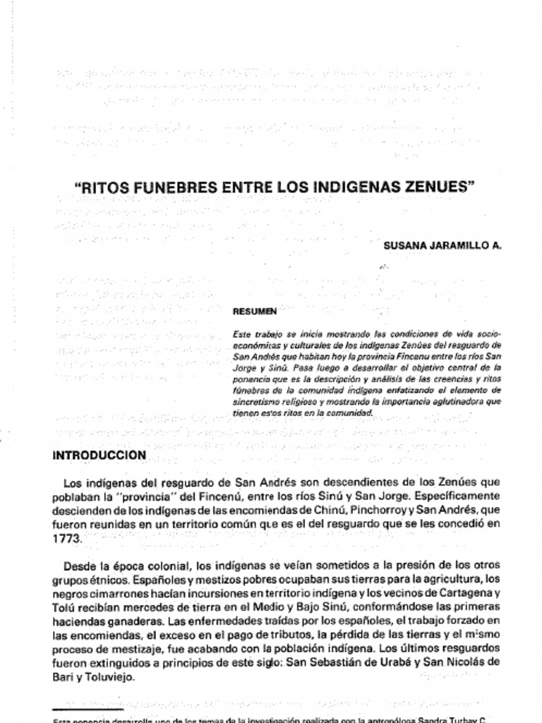 Ritos+Funebres+Entr+Los+Indígenas+Zenues L | PDF