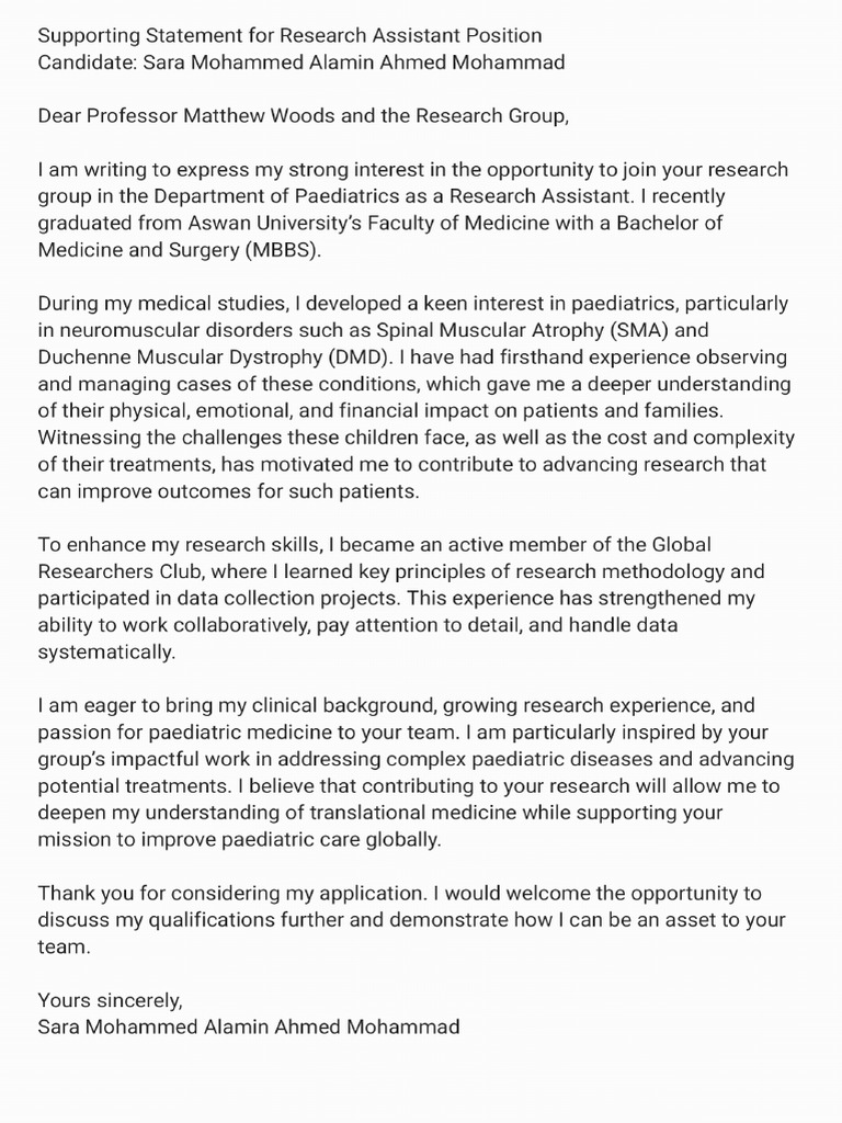 Supporting Statement | PDF