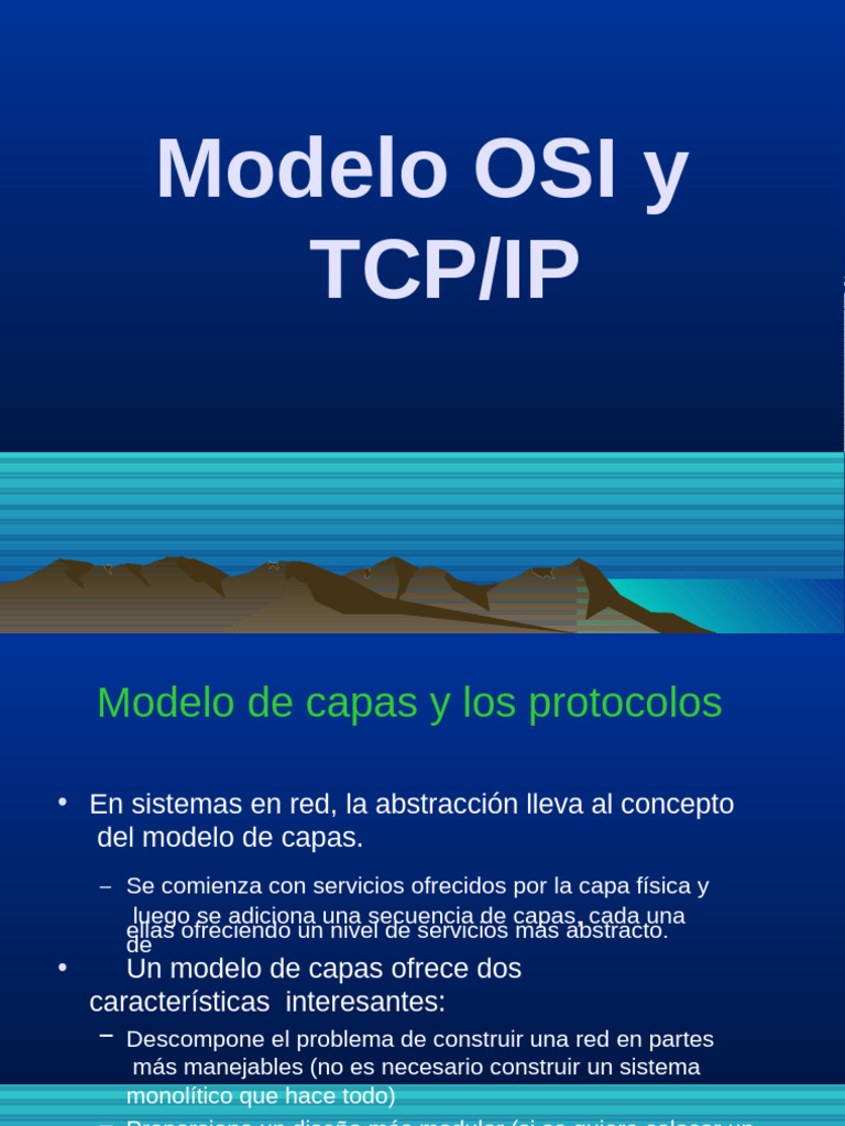 Modelo OSI y TCP - S1 | PDF | Modelo osi | Red de computadoras