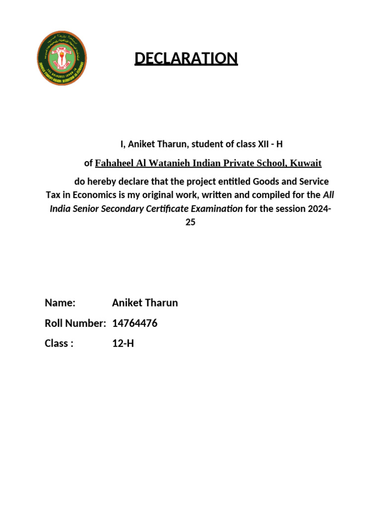 DECLARATION Eco | PDF