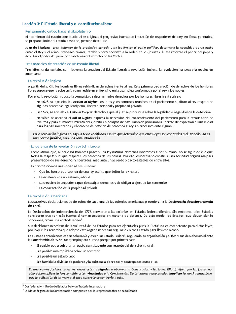 Estado Liberal y Constitucionalismo: Claves Históricas | PDF ...