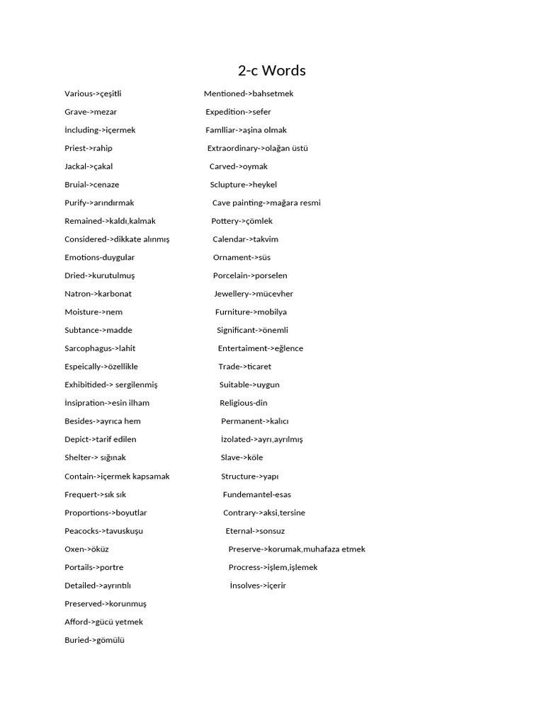 2-c Words | PDF