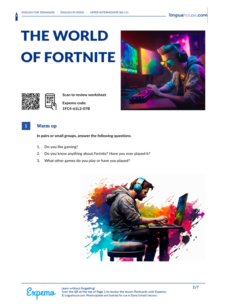 The World of Fortnite British English Student B2 C1 | PDF | Vowel