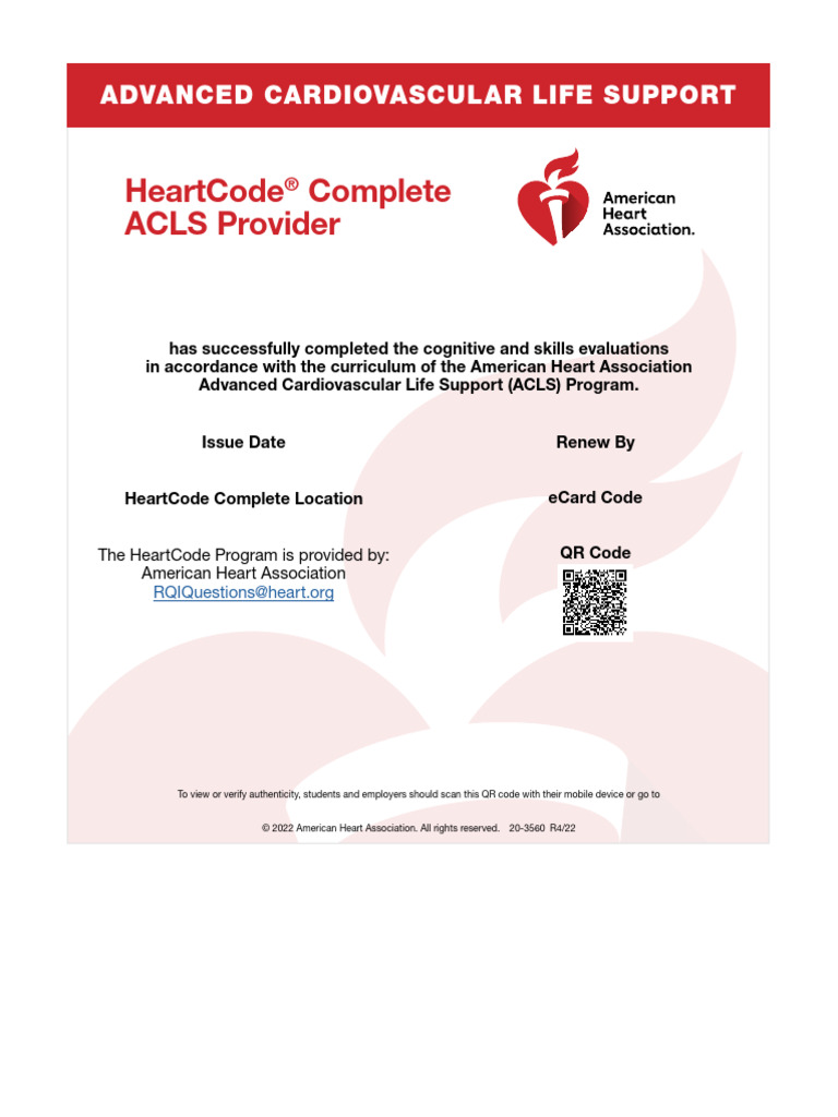 Acls 2023 | PDF | Cardiology | Health Care