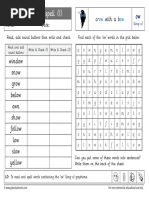Long o Vowel Sound Word List | PDF