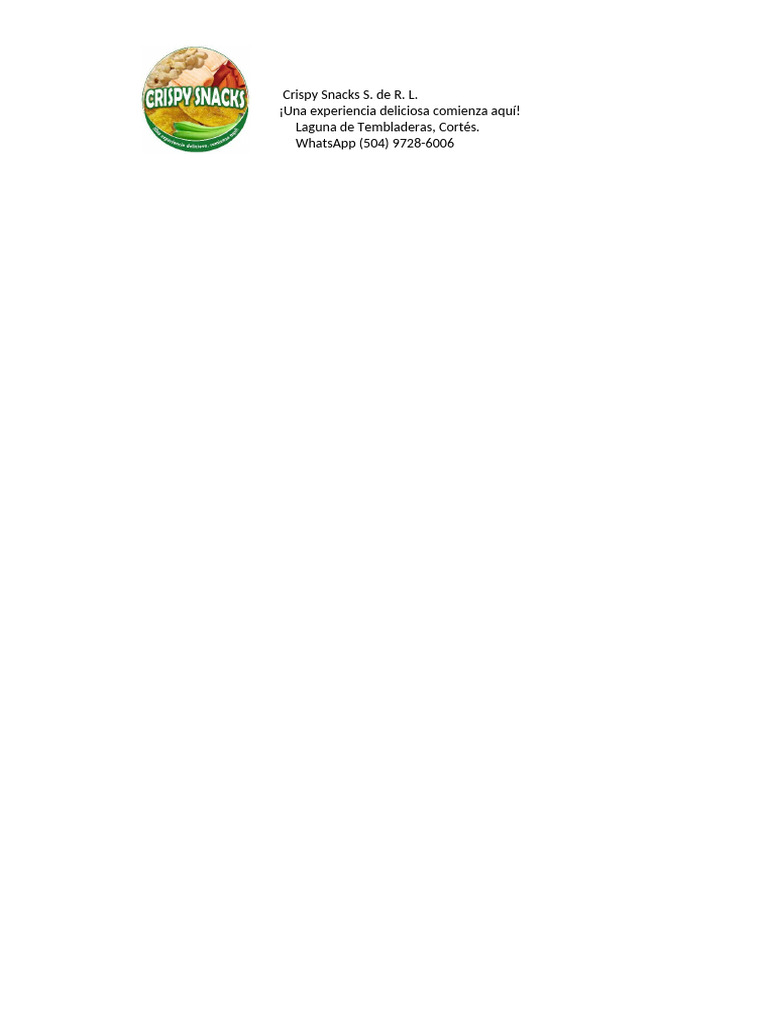 Crispy Snacks Sss | PDF