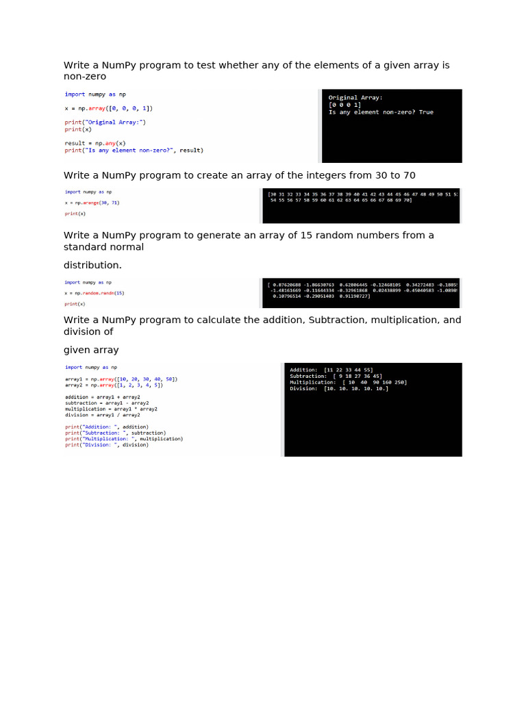 NumPy Ai e Portfolio | PDF