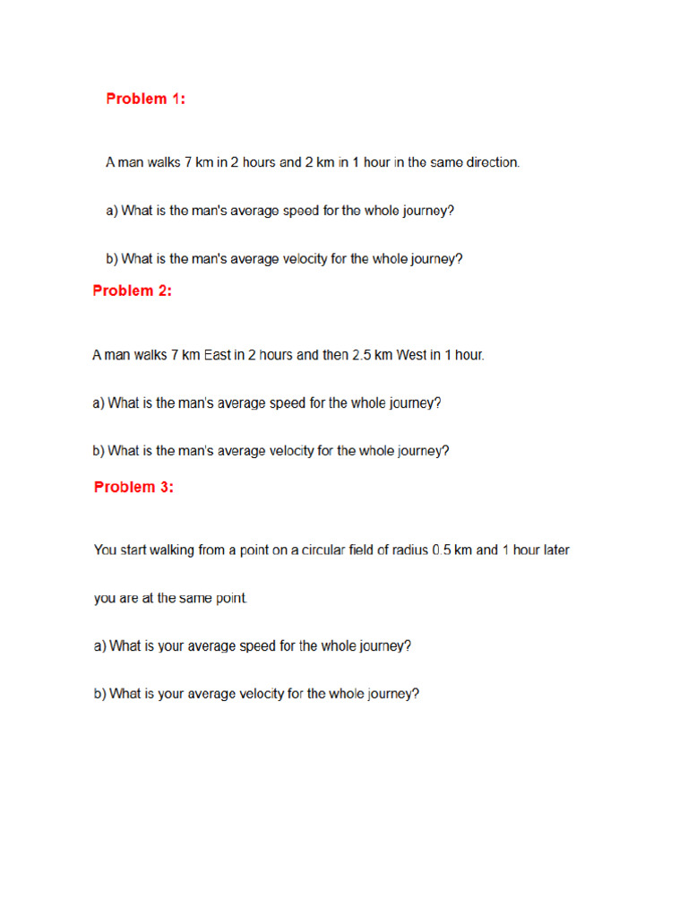 Car And Plane Acceleration Problems Pdf