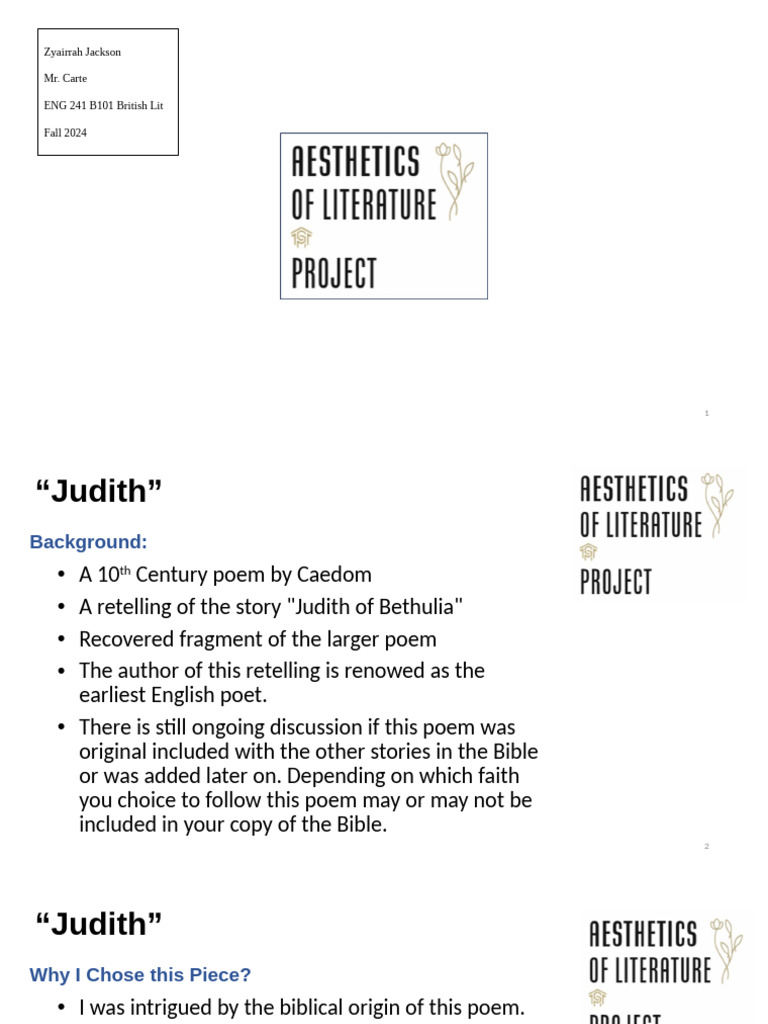 Aesthetics Project PowerPoint | PDF