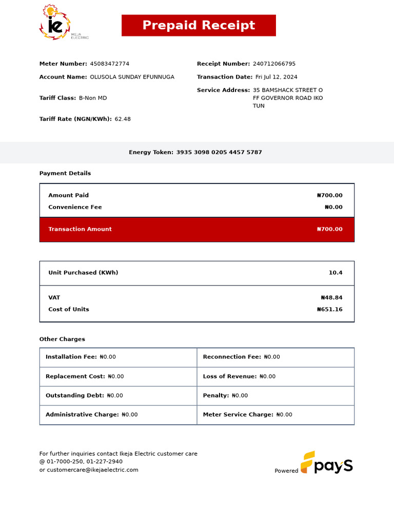 Transaction Receipt 20240712220905206AIP 3 | PDF