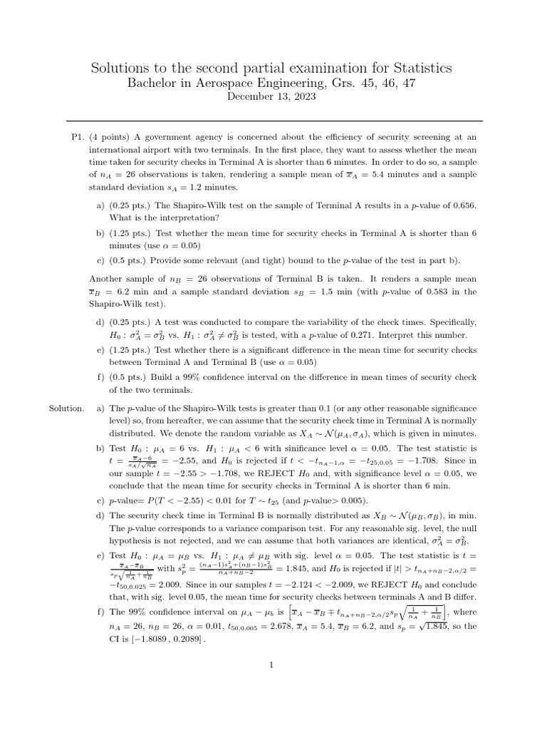 2324part2 Sol | PDF | Dependent And Independent Variables | Errors And ...