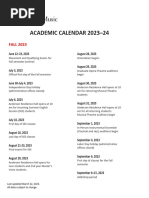 Juilliard Academic Calendar 2024-2025 | PDF | Academic Term | Higher ...