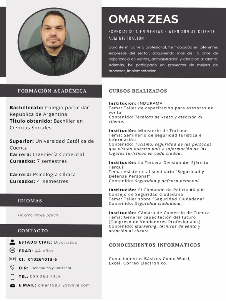 CV OMAR ZEAS-1 | PDF