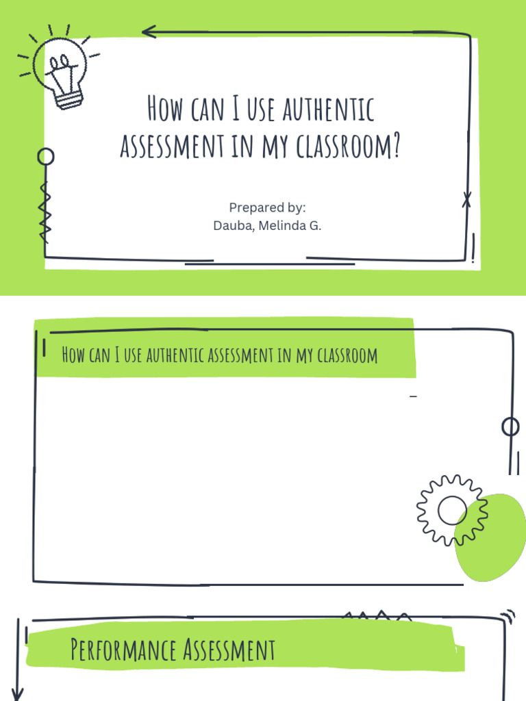 How-can-I-use-Authentic-Assessment-in-classroom? | PDF