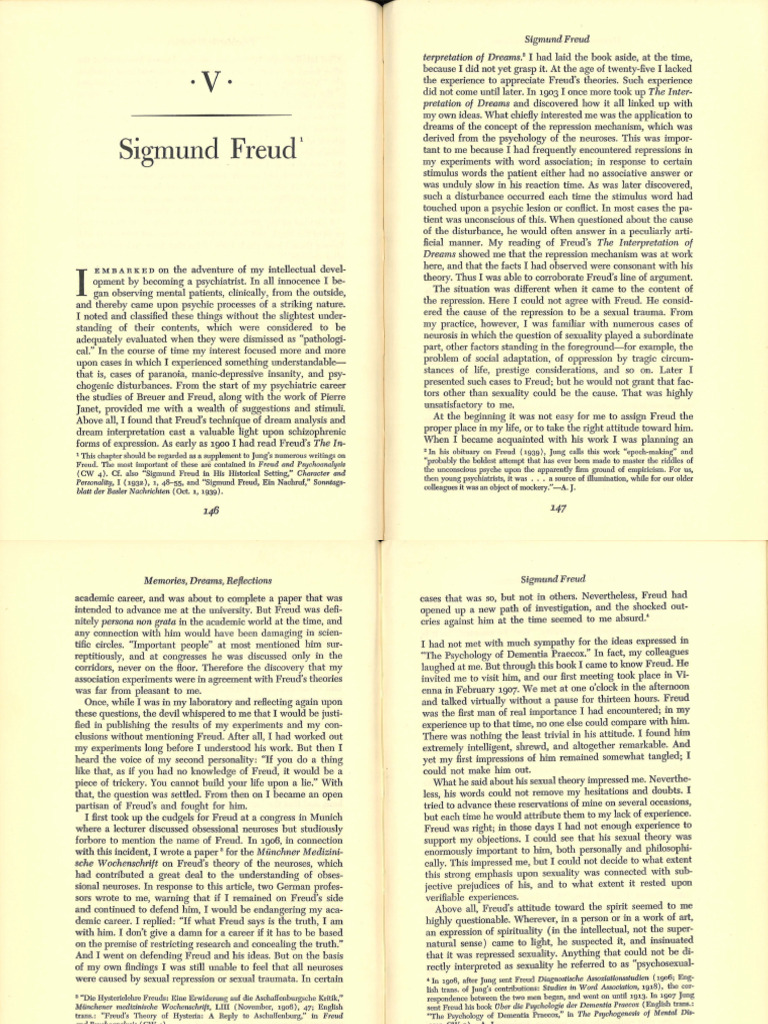Jung - Memories, Dreams, Reflections - Sigmund Freud (2) | PDF ...