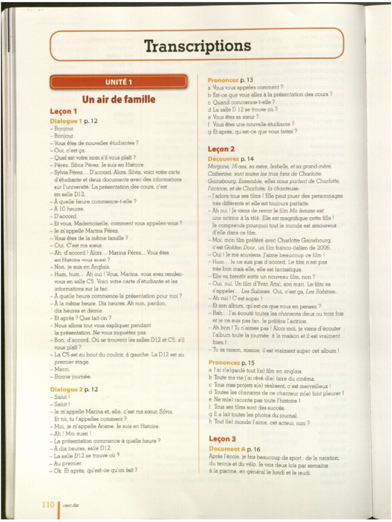 Transcriptions A2 | PDF