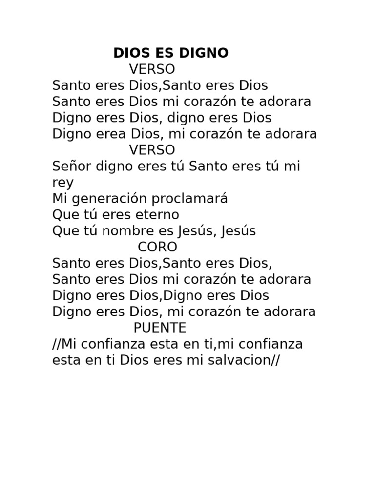 Dios Es Digno | PDF